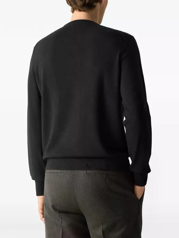 Zegna Oasi Cashmere Crew-neck Sweater