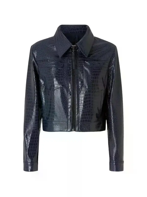 Pinko Croc-effect Zip-up Jacket