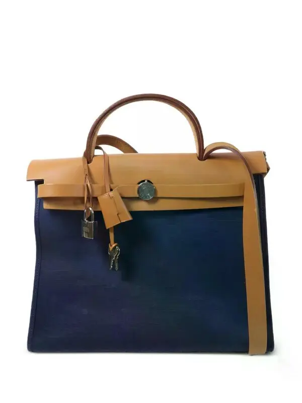 Hermès Pm Herbag Canvas Tote Bag