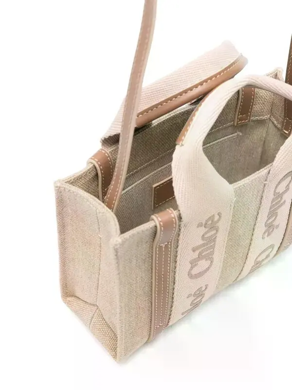 Chloé Woody Linen Tote Bag