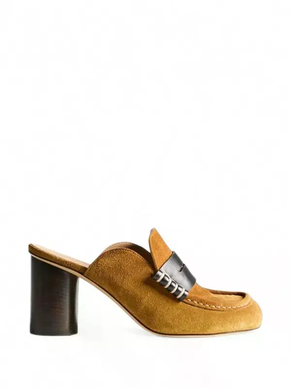 JW Anderson Calf Suede Penny Loafer Mules