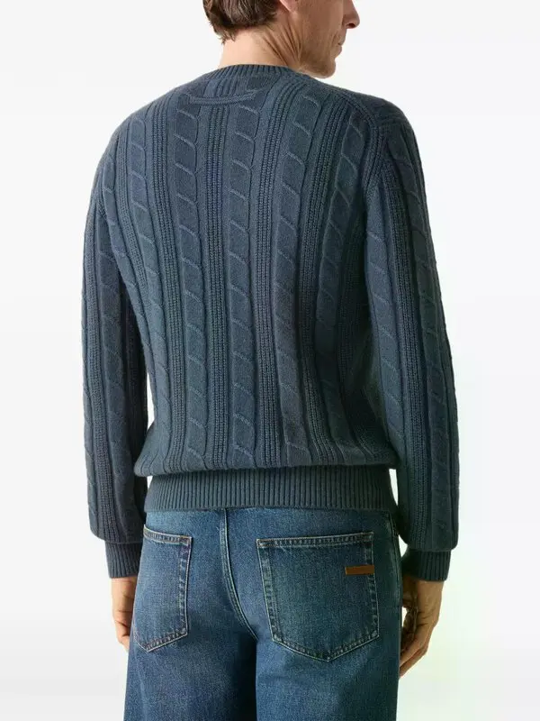 Zegna Light Mélange Oasi Cashmere Crewneck Sweater