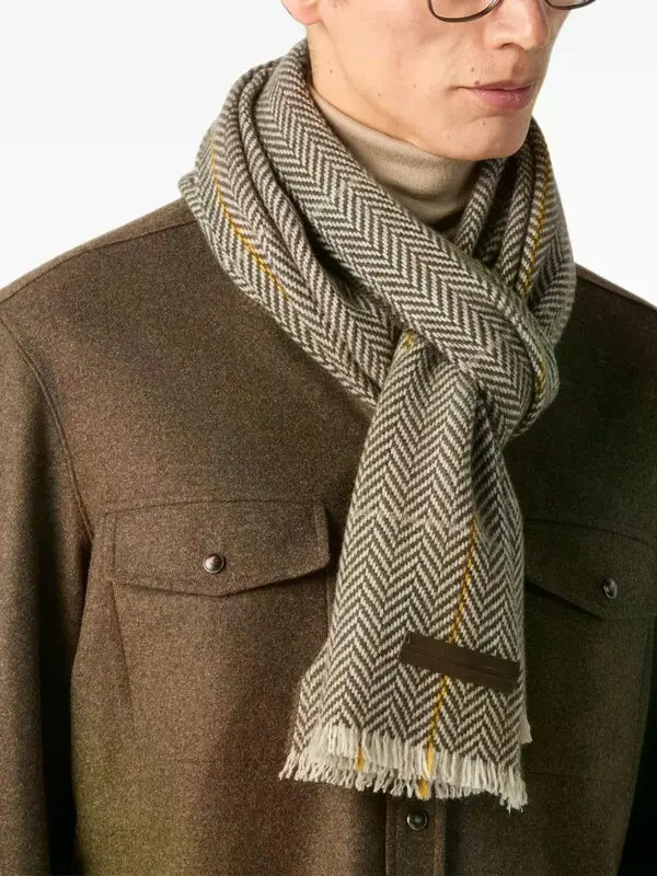 Zegna Light Taupe Oasi Cashmere Scarf