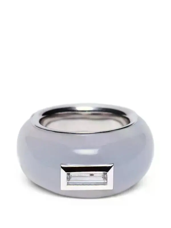 LUMINOUS 27 Marguerite Chalcedony And Diamond Ring - Silver