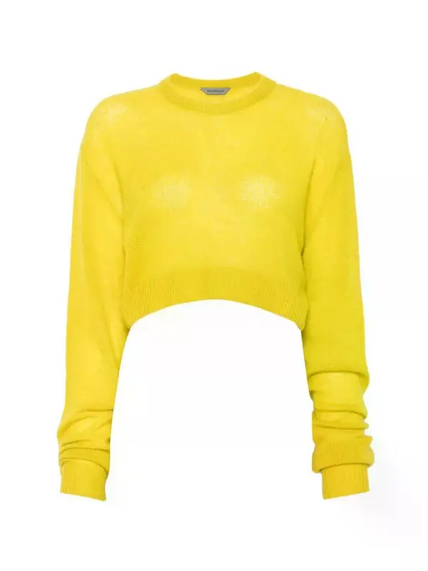 Balenciaga Crew-neck Cropped Sweater
