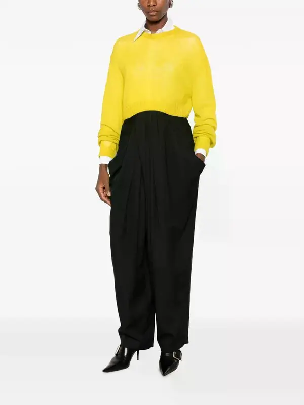 Balenciaga Crew-neck Cropped Sweater