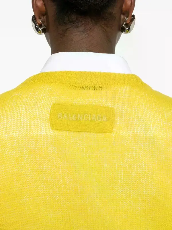 Balenciaga Crew-neck Cropped Sweater