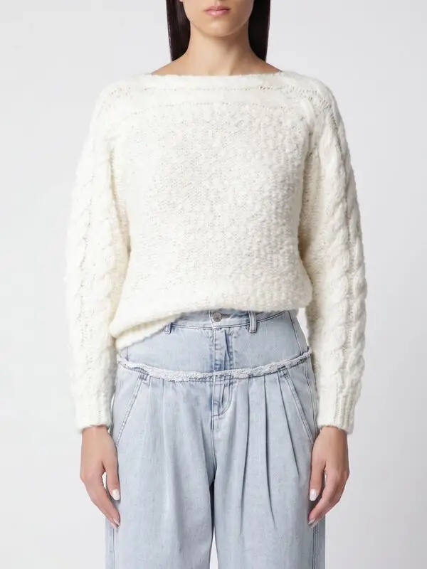 Isabel Marant Étoile Drop-shoulder Virgin Wool Crewneck Sweater - Beige