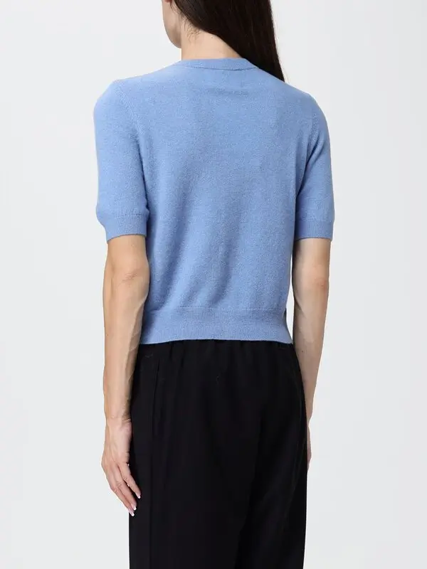 LISA YANG Short-sleeved 100% Cashmere Crewneck Cardigan