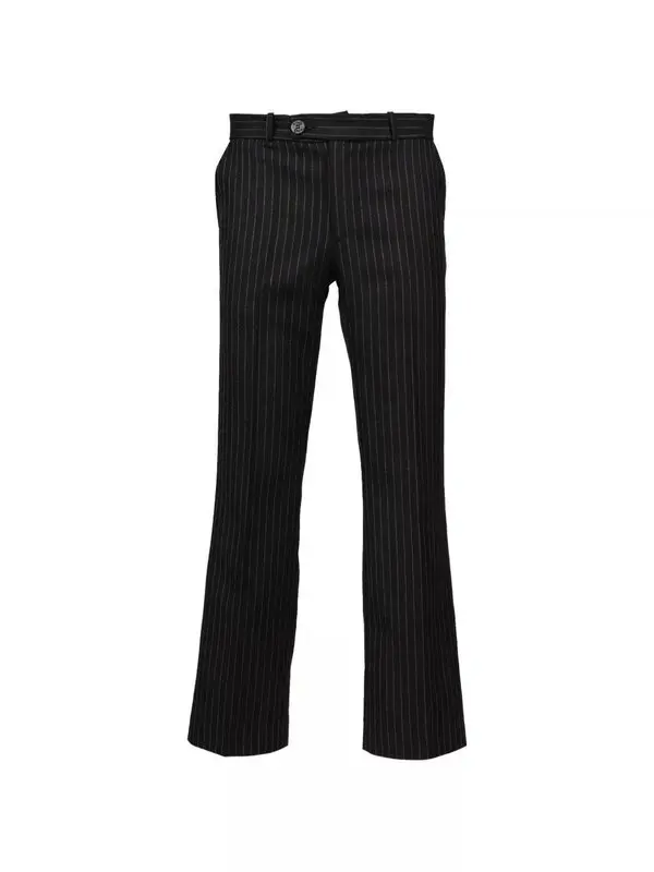 ERNEST W. BAKER Pinstripe-pattern Flared Virgin-wool Trousers