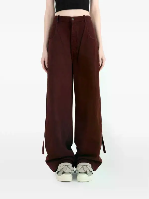 ANN DEMEULEMEESTER Kristel Strap-detail Wide-leg Trousers