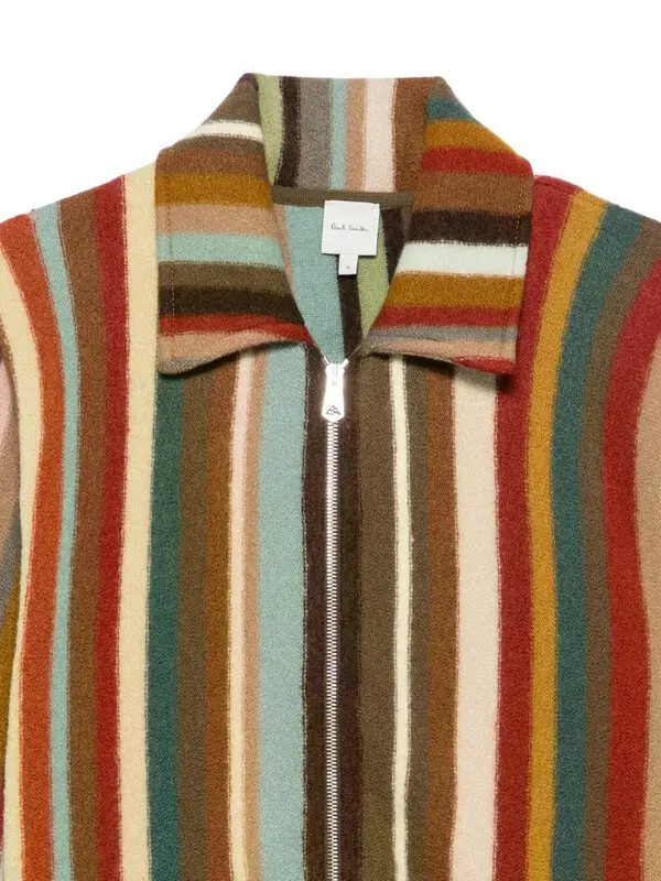 Paul Smith Striped Zip-up Cardigan