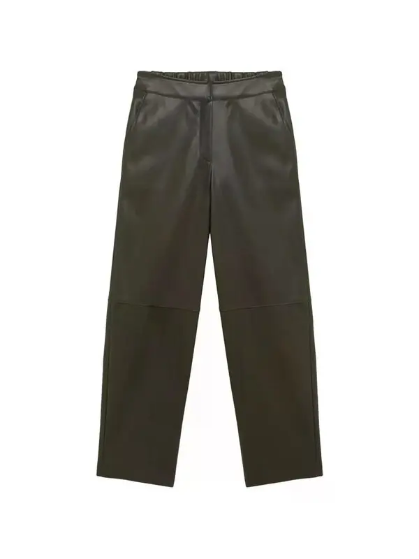 Alpha Studio Elasticated-waistband Straight-leg Trousers