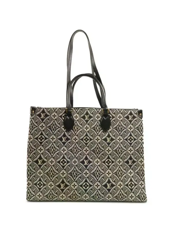 LOUIS VUITTON Gm Onthego Monogram Jacquard Tote Bag - Black