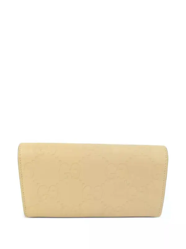 Gucci Gg Embossed Long Wallet - Neutrals