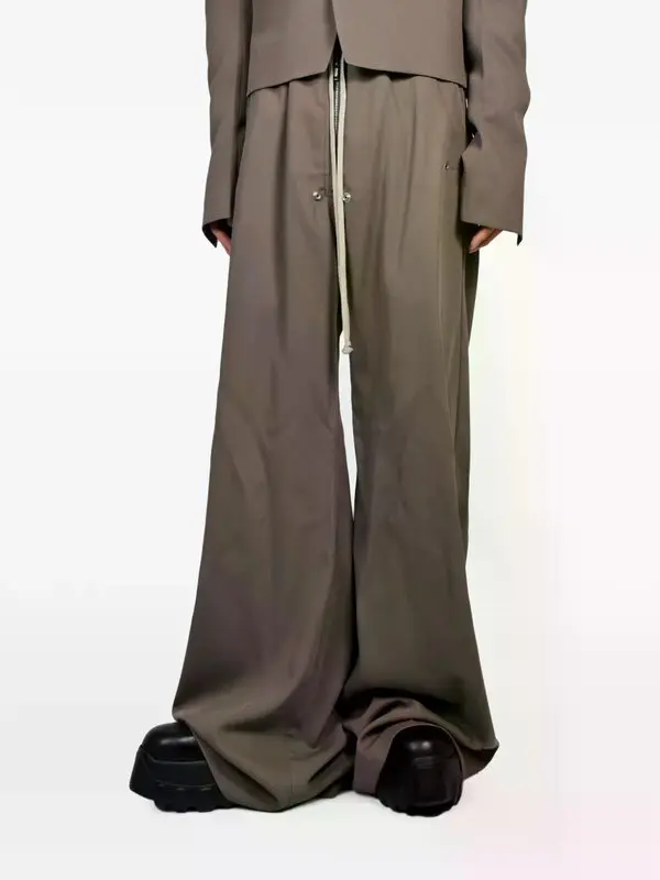 Rick Owens Bela Drawstring Wide-leg Wool Trousers