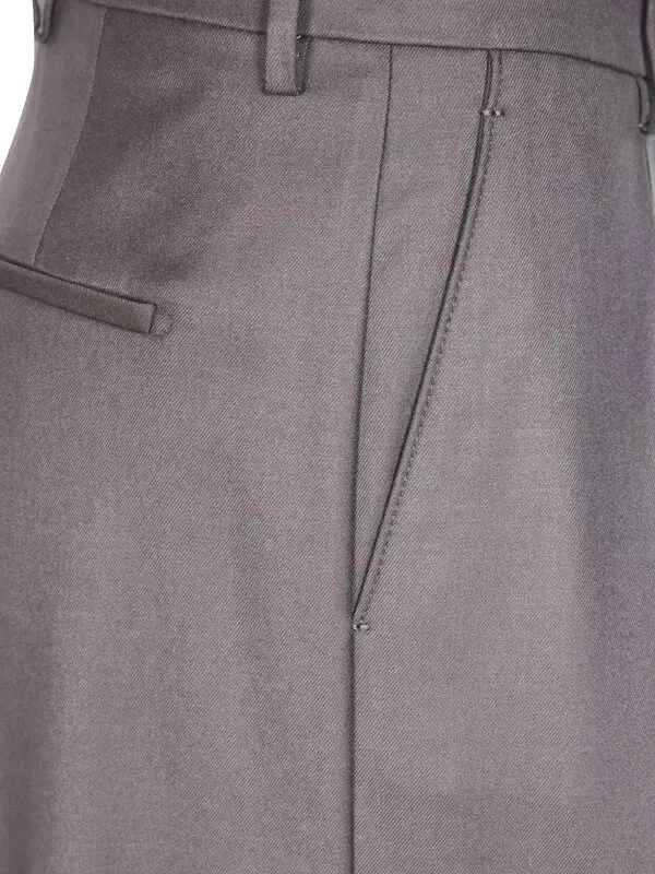 BERWICH Pleated Wide-leg Trousers - Brown