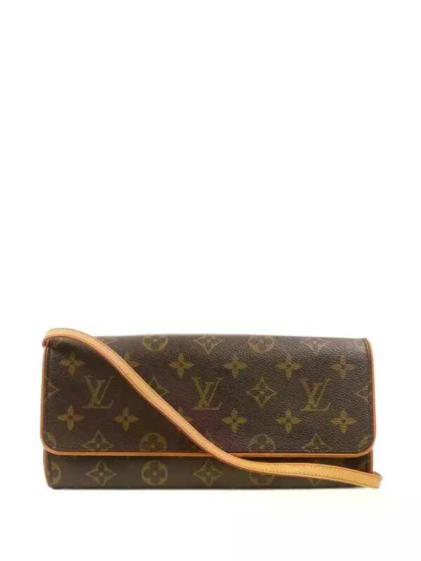 LOUIS VUITTON Pochette Twin Monogram Shoulder Bag - Brown