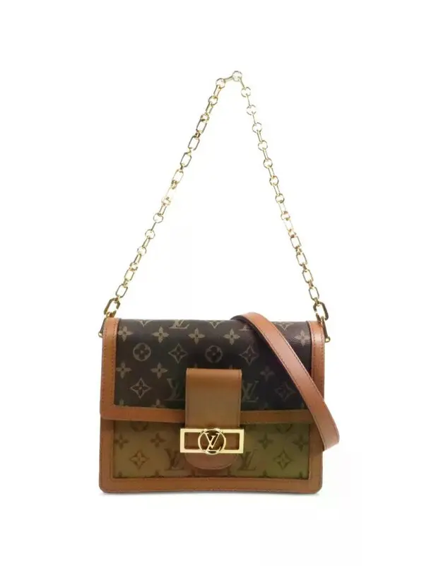 LOUIS VUITTON Mm Dauphine Monogram Reverse Shoulder Bag - Brown