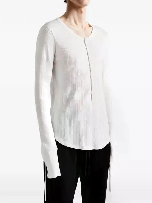 ANN DEMEULEMEESTER Hamar Ribbed-knit Long-sleeve T-shirt