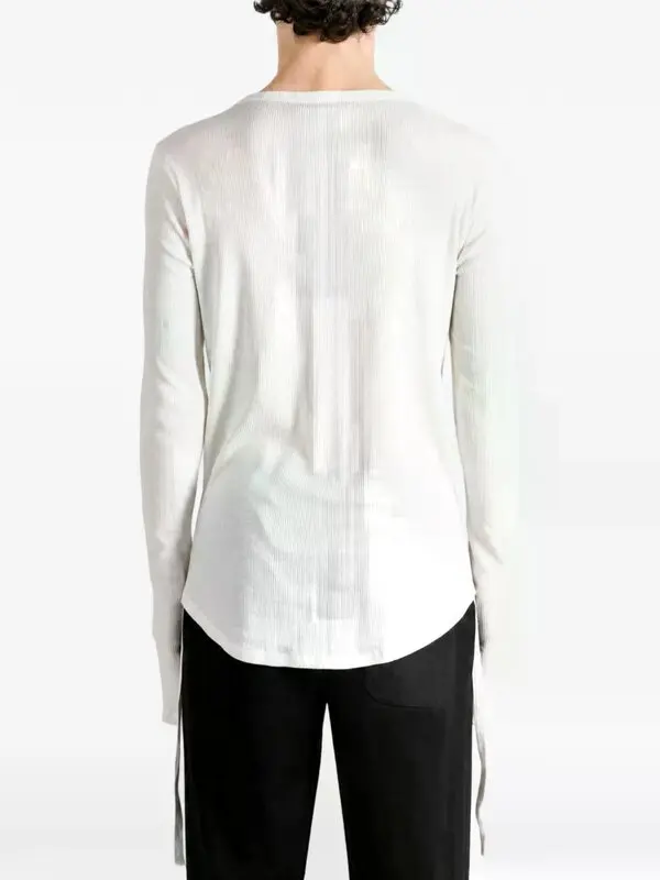 ANN DEMEULEMEESTER Hamar Ribbed-knit Long-sleeve T-shirt