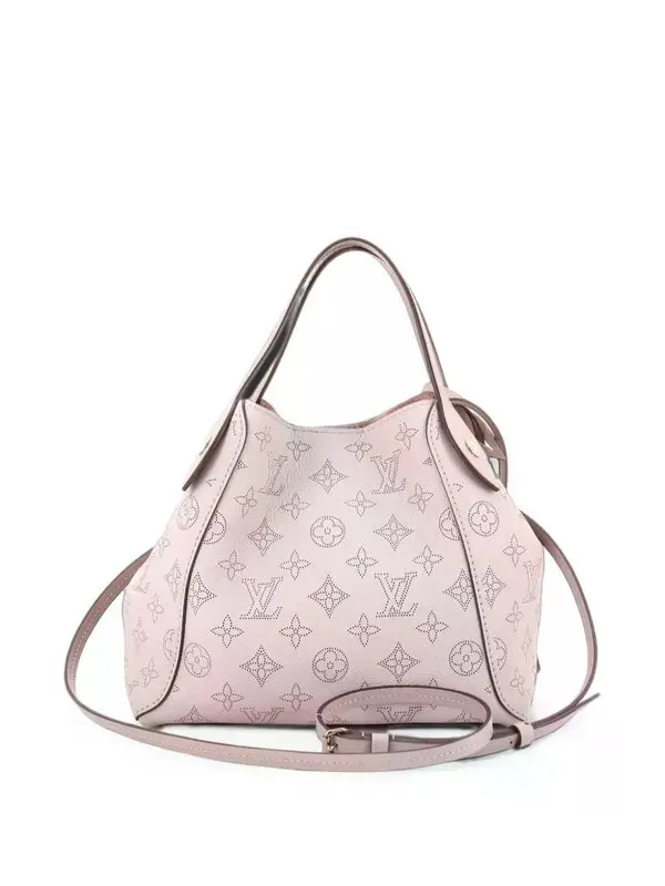 LOUIS VUITTON Hina Handbag Mahina Leather Pm Shoulder Bag - Grey