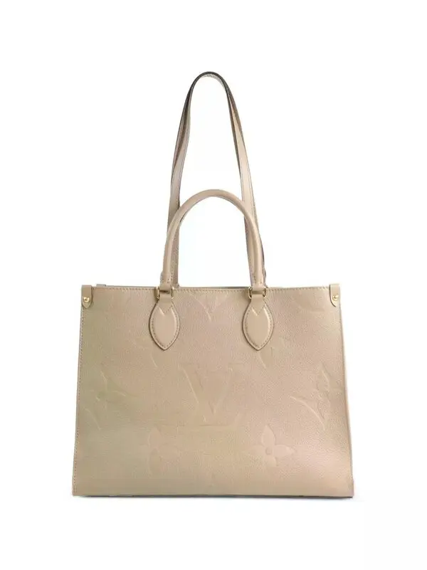 LOUIS VUITTON Mm On The Go Monogram Empreinte Shoulder Bag - Neutrals