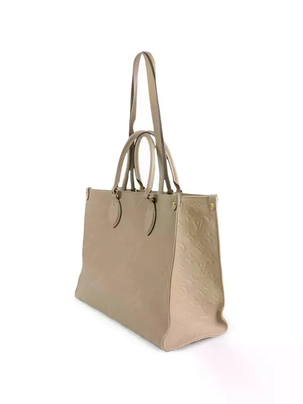 LOUIS VUITTON Mm On The Go Monogram Empreinte Shoulder Bag - Neutrals