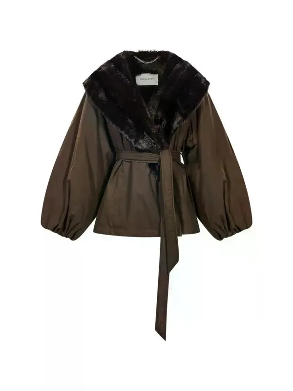 Magda Butrym Faux-fur Collar Belted Jacket
