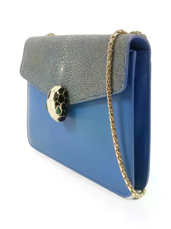 BVLGARI Serpenti Forever Stingray-panel Messenger Bag