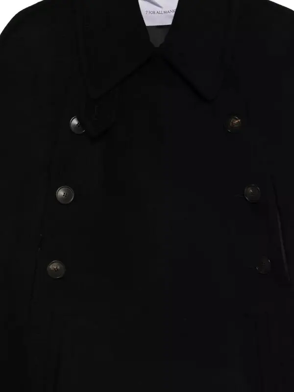 7 For All Mankind Double-breasted Cape