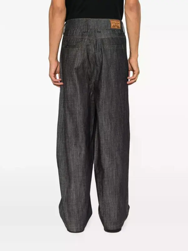 HOUSE OF ERRORS Eye-patchwork Wide-leg Jeans