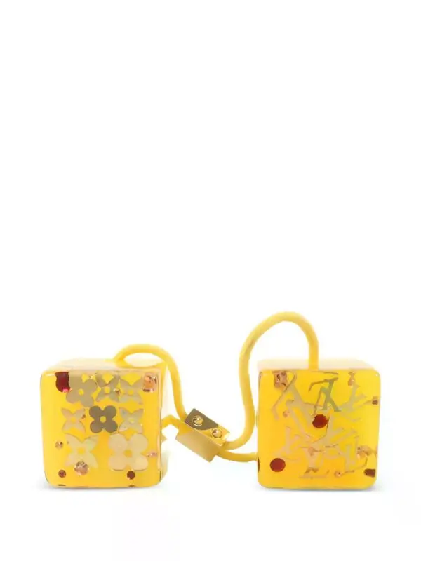 LOUIS VUITTON Monogram Hair Cubes Hair Ties - Yellow