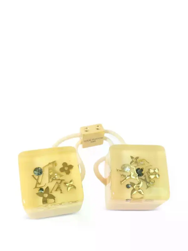 LOUIS VUITTON Hair Cube Hair Tie - Yellow