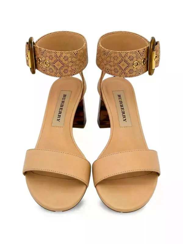 Burberry Ankle Strap Block-heel Sandals