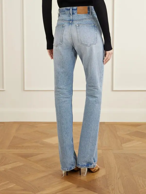 Saint Laurent Nico Mid-rise Straight-leg Jeans