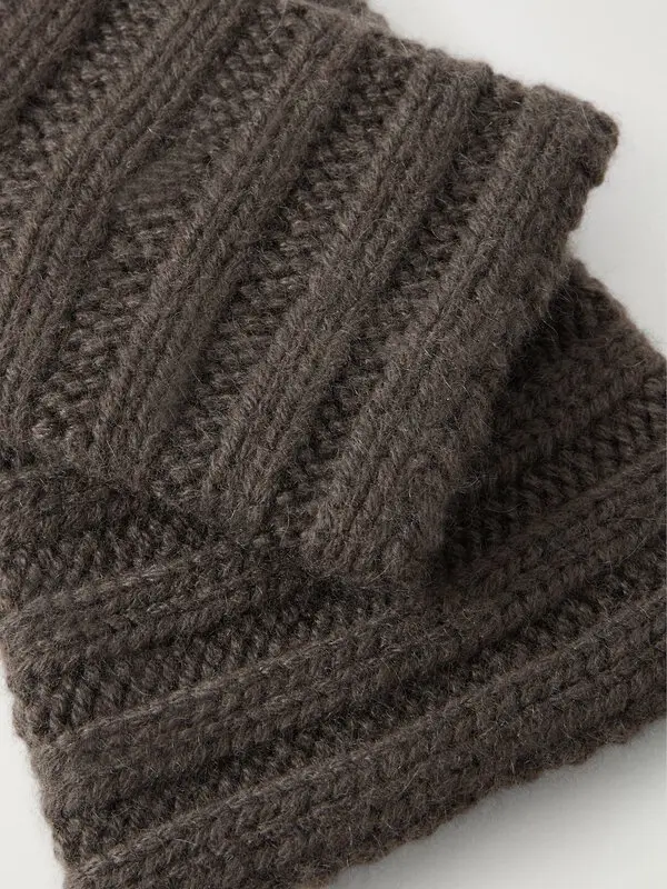 LISA YANG Zarie Ribbed Cashmere Fingerless Gloves