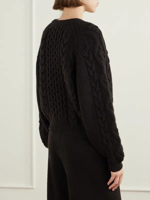 LISA YANG Winroe Cable-knit Cashmere Cardigan