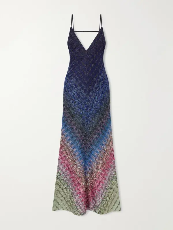 Missoni Striped Crochet-knit Maxi Dress - Multi