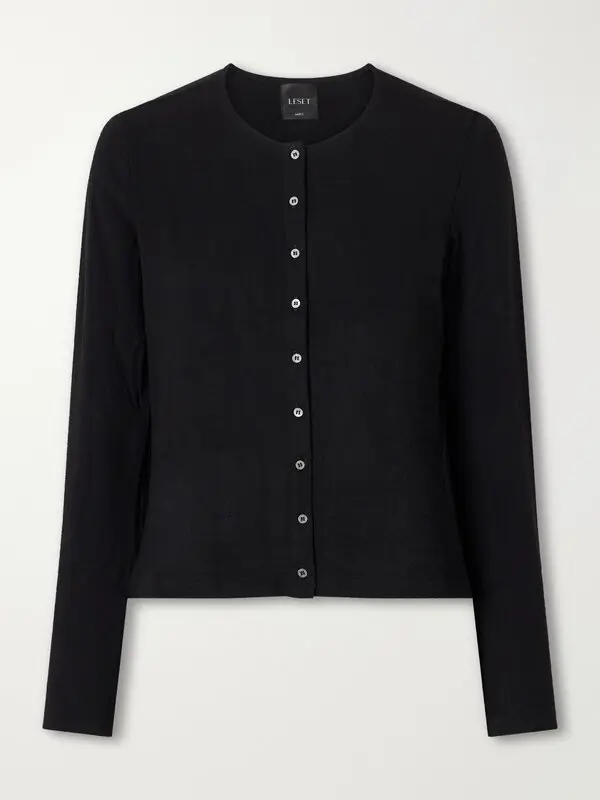 LESET Lauren Jersey Cardigan