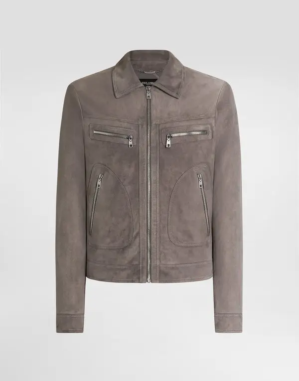 Dolce & Gabbana Giubbotto Coats And Jackets Gray