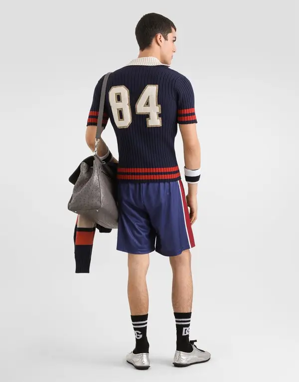 Dolce & Gabbana Striped Jersey Bermuda Shorts Pants And Shorts