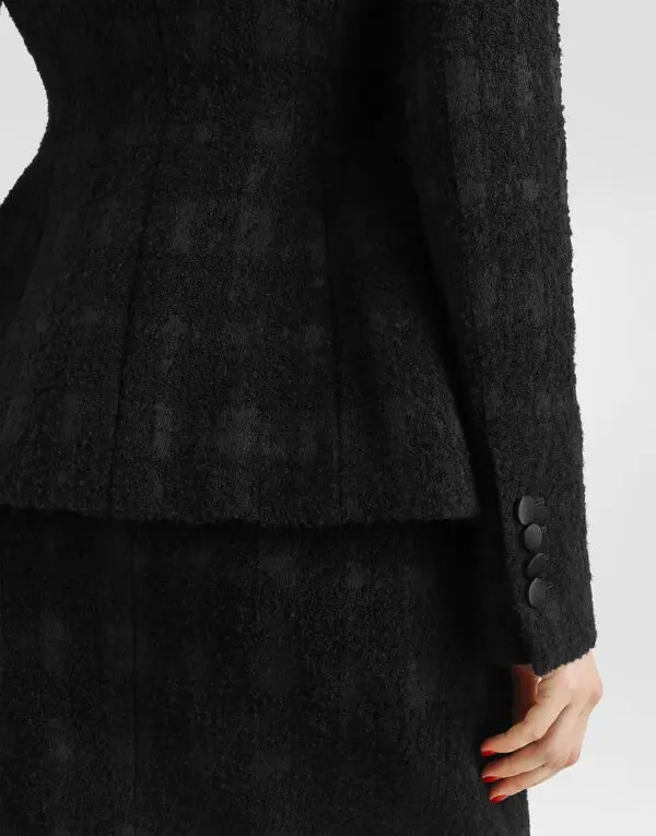 Dolce & Gabbana Double-breasted Wool-blend Check Bouclé Jacket Collection