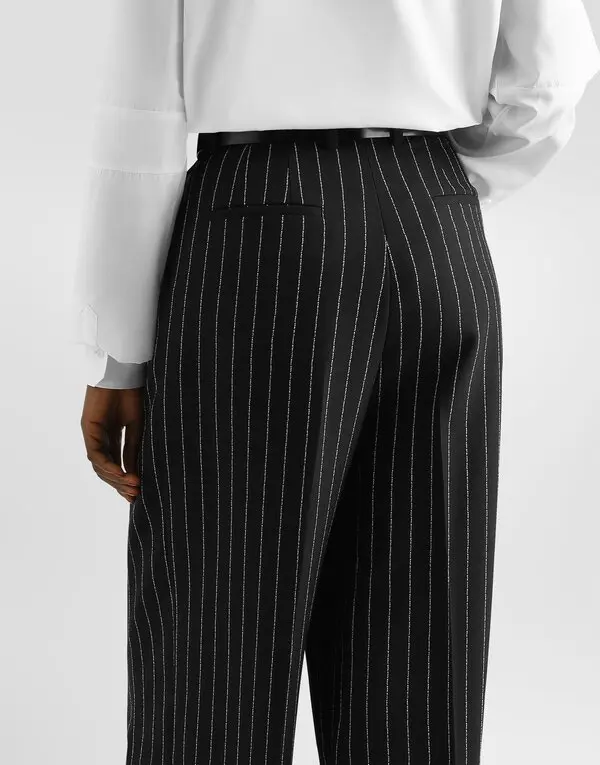 Dolce & Gabbana Pinstripe Virgin Wool Trousers Collection