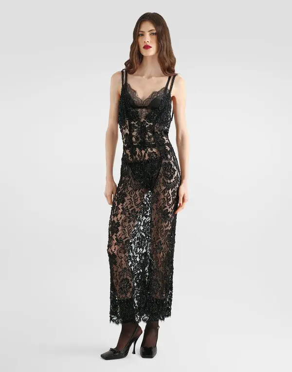 Dolce & Gabbana Lace Dress Collection Multi-colored