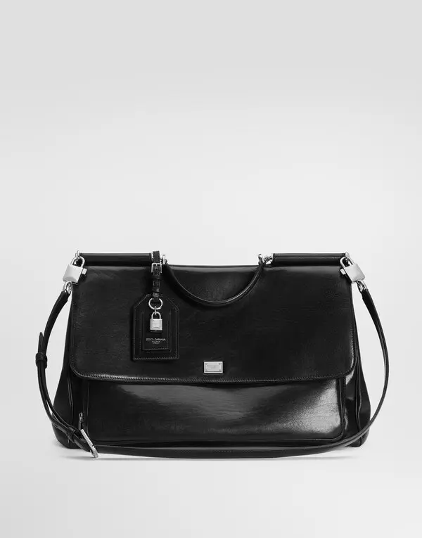 Dolce & Gabbana My Sicily Calfskin Handbag Shoppers - Black