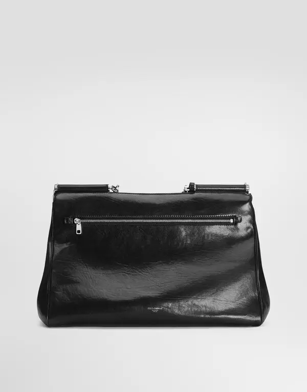 Dolce & Gabbana My Sicily Calfskin Handbag Shoppers - Black