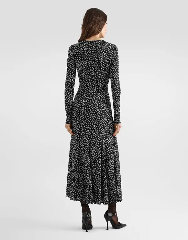 Dolce & Gabbana Leaf-print Charmeuse Dress Collection