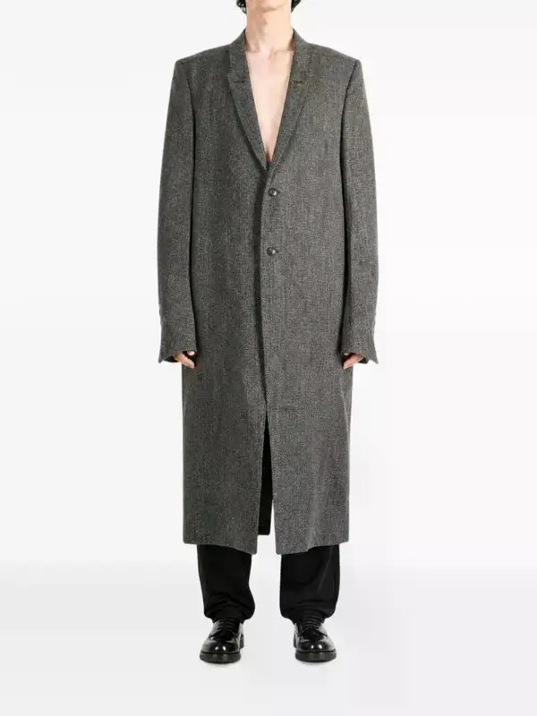 Rick Owens Concordian Single-breasted Wool Coat