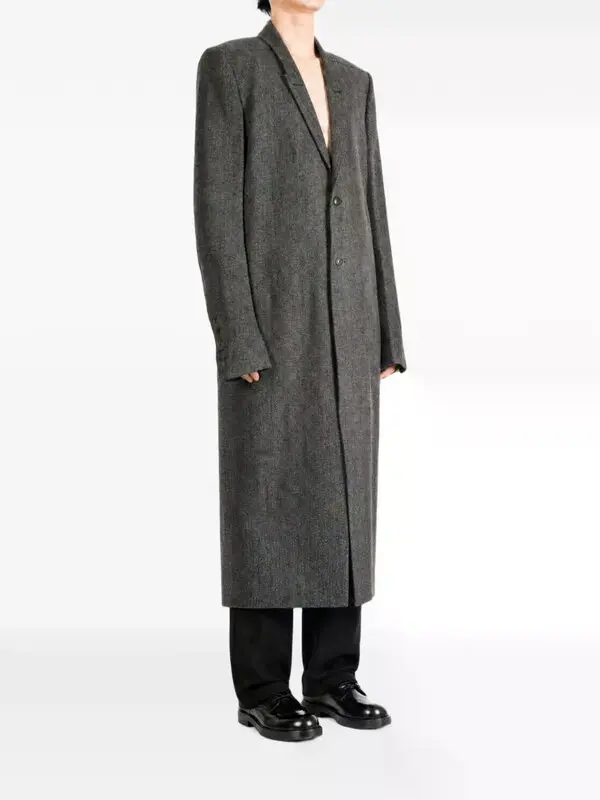 Rick Owens Concordian Single-breasted Wool Coat